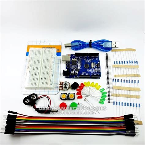 arduino compatible uno r3 kit basic beginner rbt denakan technologies
