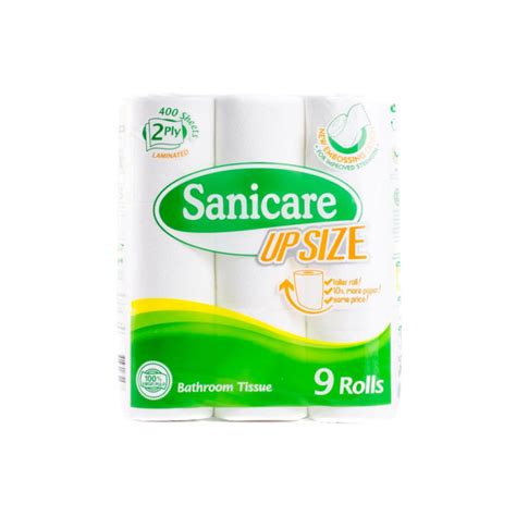 Sanicare Upsize Bathroom Tissue 2 Ply 400 Sheets X 9 Rolls Lazada PH