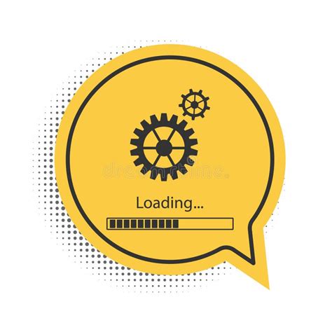 Loading And Gear Icon Isolated On Transparent Background Progress Bar