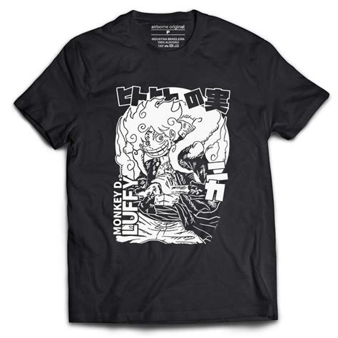 Camiseta One Piece Luffy Gear Camisa Anime Unissex Shopee Brasil