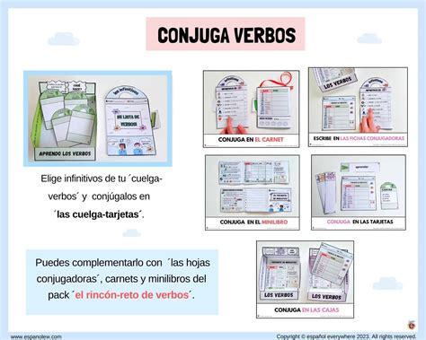 cómo enseñar la conjugación ejercicios de verbos actividades de