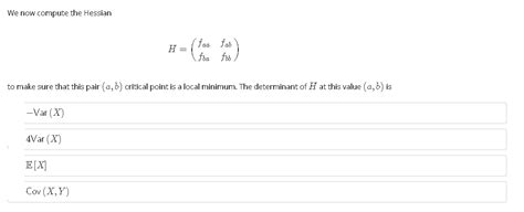 setting these equal to zero and isolating terms with