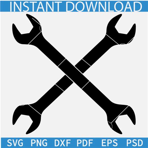 Crossed Wrenches SVG Crossed Wrenches Vector SVG