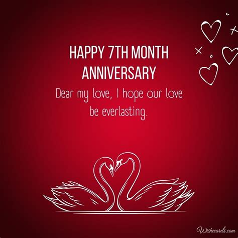 Creative Th Month Anniversary Cards With Best Wishes And Greetings