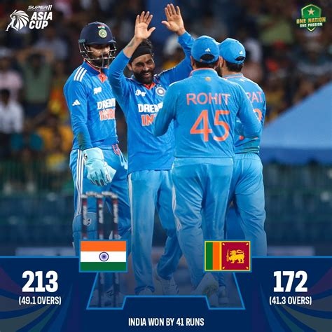 Asia Cup 2023 India Beat Sri Lanka By 41 Runs To Qualify For Final