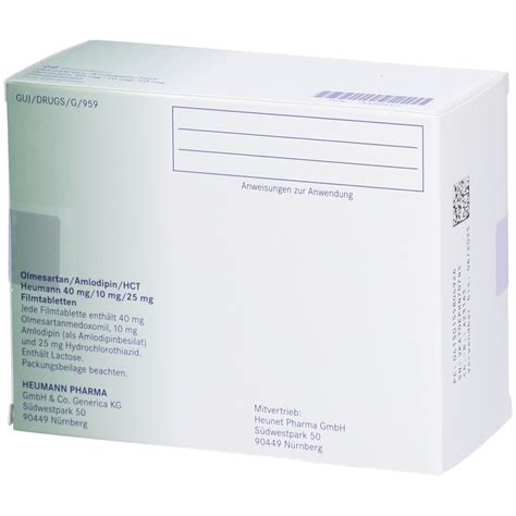 Olmesartan Amlodipin Hct Heumann Mg Fta St Mit Dem E Rezept