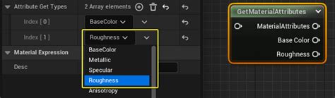 material attributes expressions in unreal engine unreal engine 5 1 documentation
