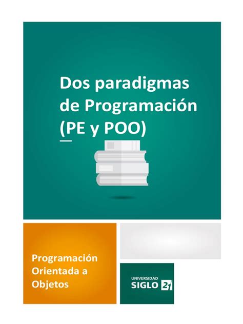 dos paradigmas de programación pe y poo descargar gratis pdf objeto informática