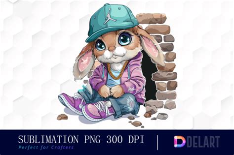 Hip Hop Hood Bunny Clipart Bundle Graphic By Delartcreation Creative