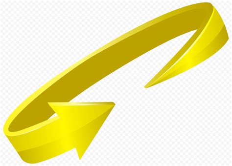 HD 3D Yellow Circle Arrow PNG Citypng