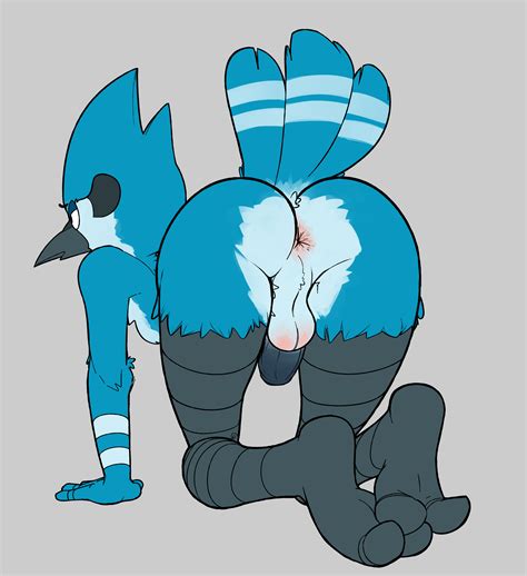 Rule 34 Anthro Anus Ass Avian Balls Furry Gay Inkgelato Mordecai Mordecai Regular Show Penis