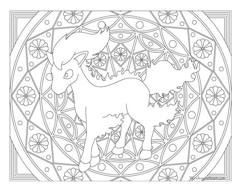 Adult Pokemon Coloring Page Ponyta Windingpathsart