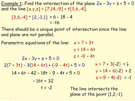 Intersections Of Line And Planes Part Youtube