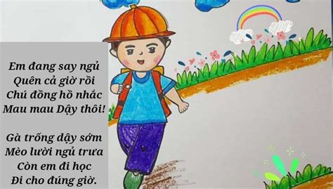 Bài Thơ Đi Học Đúng Giờ Nội Dung Hình Ảnh Giáo Án Bút Chì Xanh