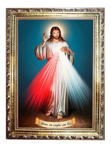 Quadro Decorativo Jesus Eu Confio Em Vós 65cm X 48cm Parcelamento