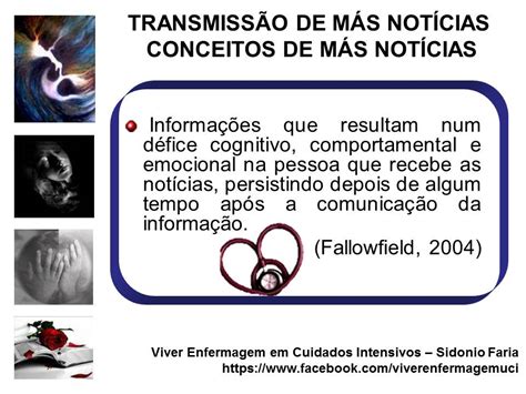 Viver Enfermagem em Cuidados Intensivos TRANSMISSÃO DE MÁS NOTÍCIAS