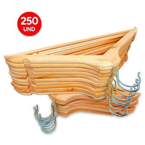 Kit Cabide De Madeira Marfim Gancho Cromado Original Shopee Brasil