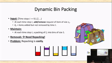 david wajc on fully dynamic bin packing with limited recourse youtube