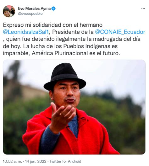 Radio Pichincha on Twitter ATENCIÓN El expresidente de Bolivia