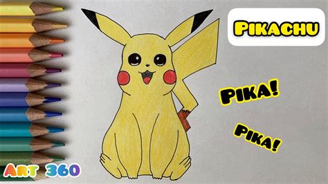 How to draw PIKACHU Step by Step Wie zeichnet man PIKACHU Как