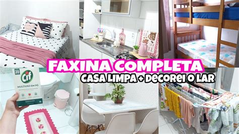 FAXINA COMPLETA LAVEI TUDO CASA LIMPÍSSIMA DIA DE FAXINA PESADA