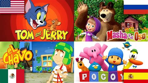 Las Caricaturas MAS POPULARES de Cada País YouTube