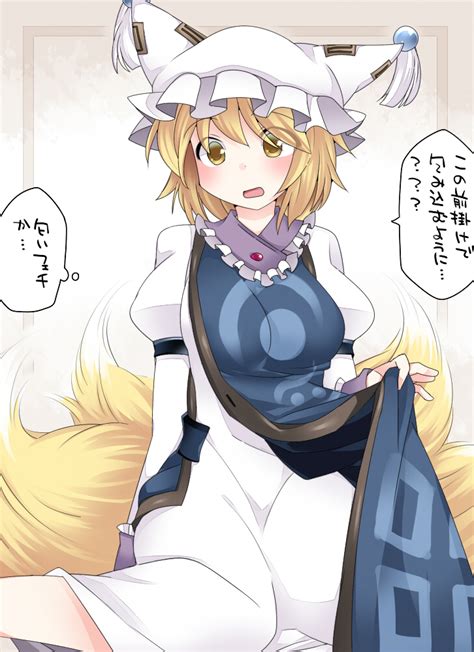Yakumo Ran Touhou Drawn By Hammer Sunset Beach Danbooru
