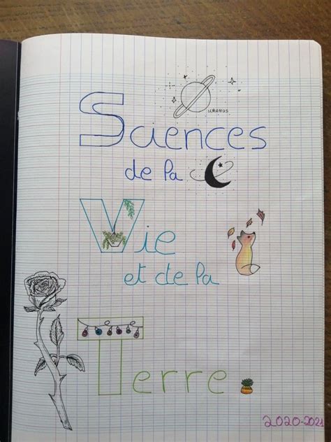 Page de garde svt Pages de garde cahiers Idée pour décorer un cahier