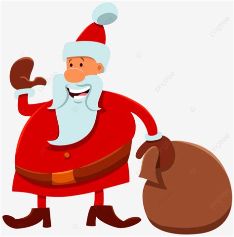 Funny Santa Claus Vector Png Images Cartoon Illustration Of Funny