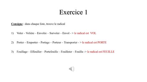 Vocabulaire Les familles de mots leçon exercice correction YouTube