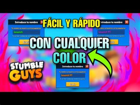 Como Poner Nombres De Colores En Stumble Guys Se Pone El Nombre De