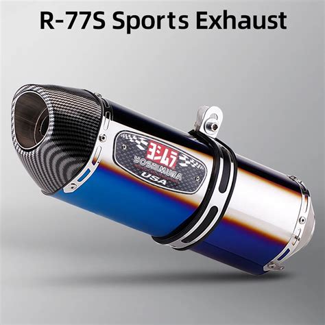 R77S Sports Muffler 51mm Universal Motorcycle Yoshimura R77 Exhaust