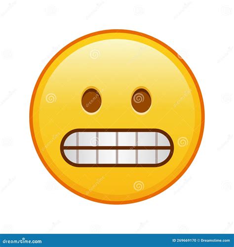 Grimace On The Face Large Size Of Yellow Emoji Smile Stock Vector