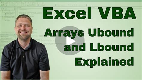 Arrays Ubound And Lbound Explained In Excel VBA Code Inlcuded YouTube
