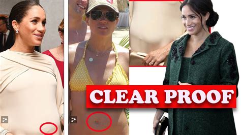 From Innie To Outie Meghan Markle S Popping Belly Button As Clear