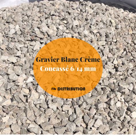 gravier concassé blanc crème de 6 14 mm en palette