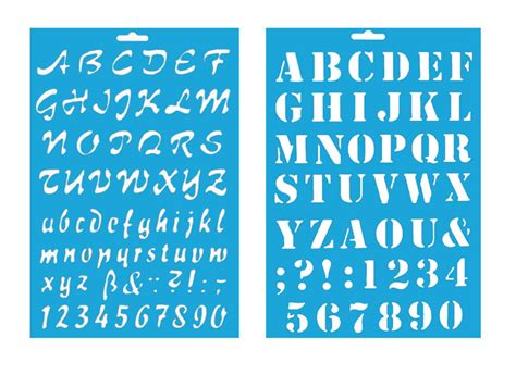 Stencil Alfabetos Moldes Vazados A Letras E S Mbolos Elo