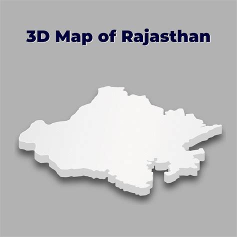 Mapa Del Estado Del Vector D De Rajasthan India Vector Premium