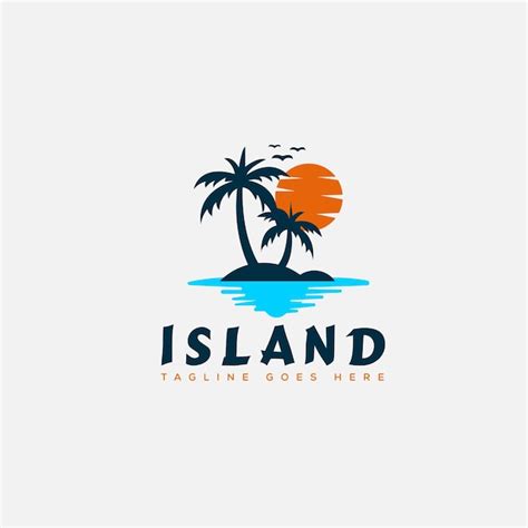 Plantilla de diseño de logotipo de playa elemento de marca gráfico