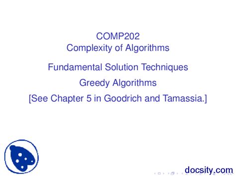 greedy algorithms algorithms and complexity theory lecture slides docsity