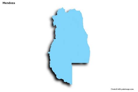 Mapas de muestra para Mendoza azul contorno sombrío Mapas Mendoza