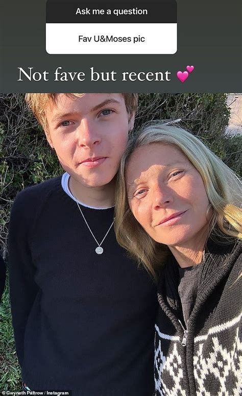 Gwyneth Paltrow 51 Shares Rare Photo With Her Son Moses 17 Whom She