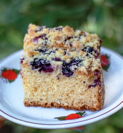 Drożdżowe ciasto z borówkami i kruszonką Milesiowo smacznie domowo