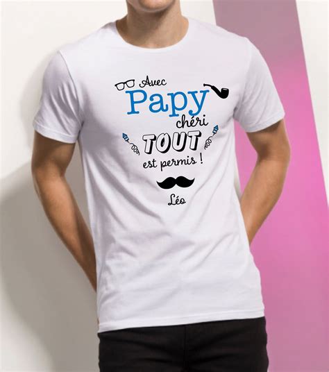Tee shirt papy personnalisé cadeau papy t shirt avec papy Etsy France