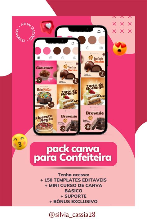 PACK CANVA CONFEITARIA Artes Prontas Para Instagram