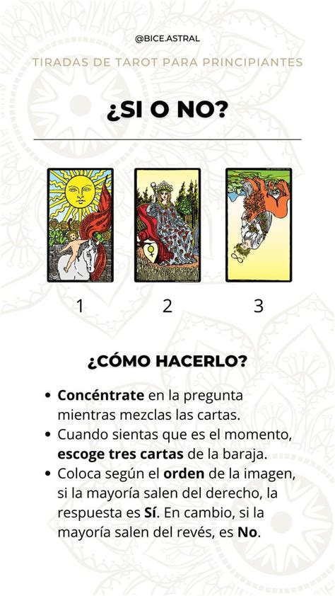 Tirada De Tarot Si O No Tarot Significado Tarot Tarot Cartas