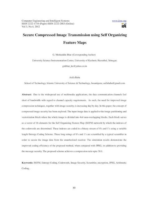 pdf cure compressed image transmission using self organizing feature maps dokumen tips