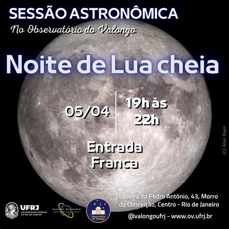 Noite de observação da lua cheia Portal de Eventos