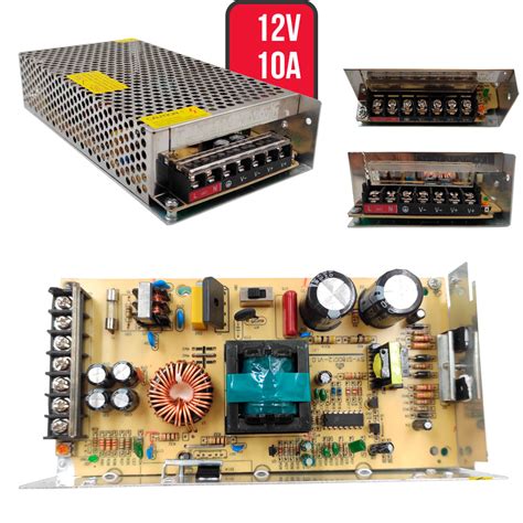 Fonte Chaveada 12V 10A Tipo Colméia Bivolt F3 Acessórios
