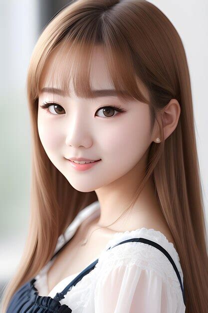 Premium Ai Image Korean Model Beautiful Girl Korean Teenage Model